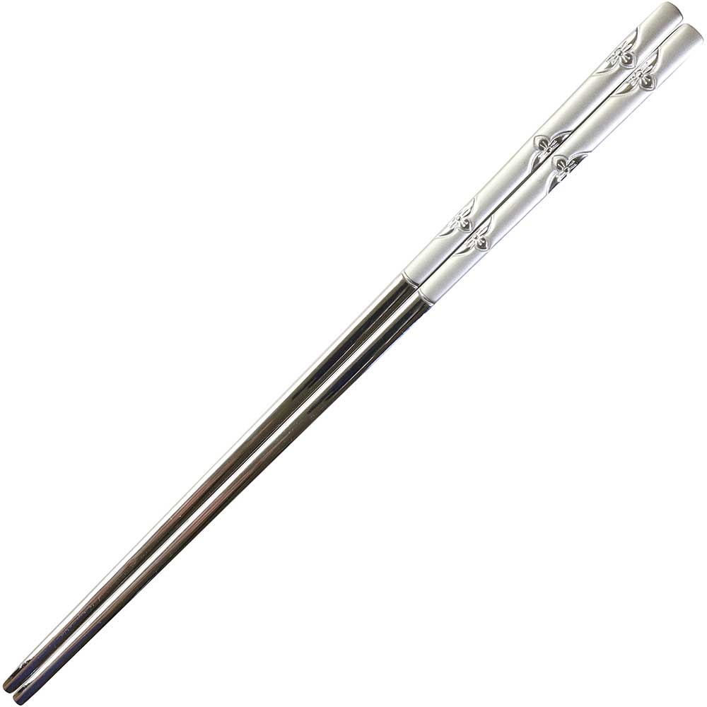 Brushed Flower Chopsticks | Korean Stainless-Steel Chopsticks
